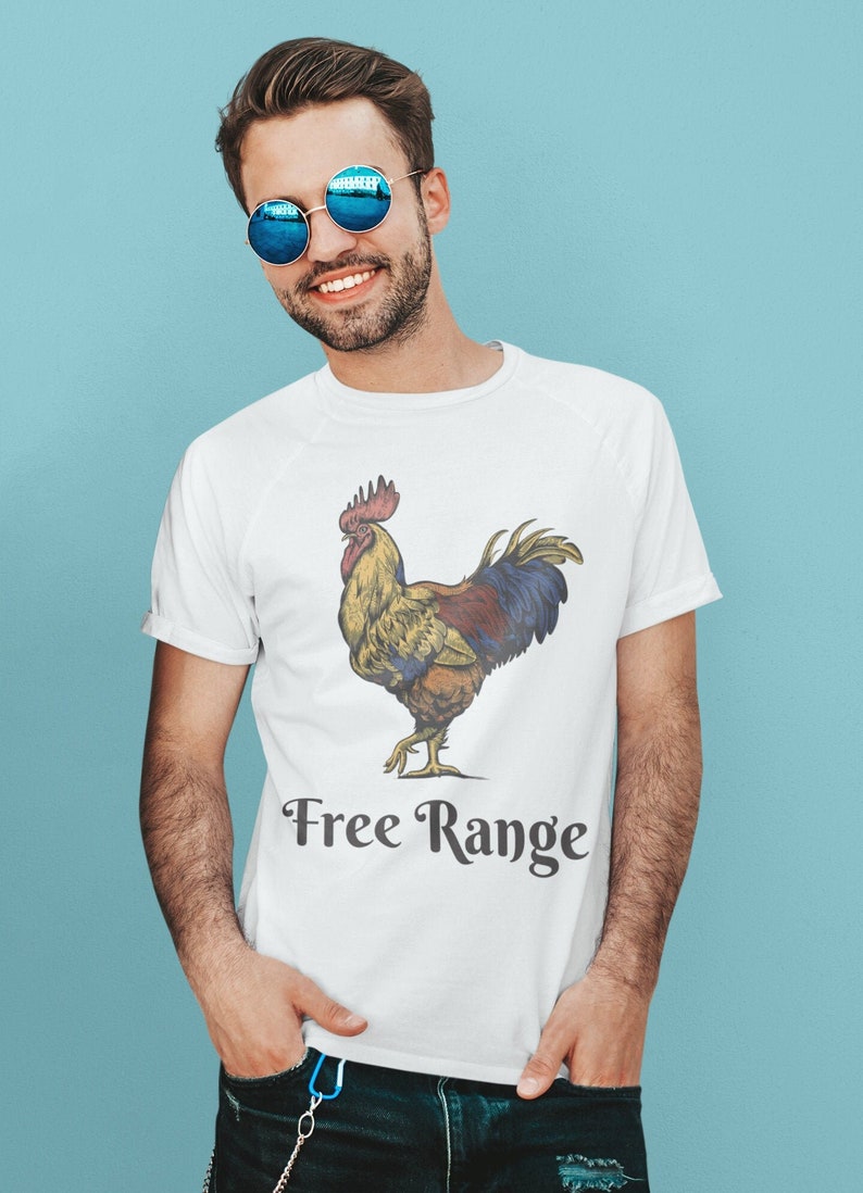 Free Range Rooster T-Shirt Funny Rooster T-Shirt Men Women | Etsy