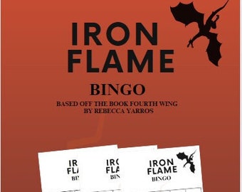 Book Club Bingo Fourth Wing by Rebecca Yarros Bingo Game Gift for Book ...