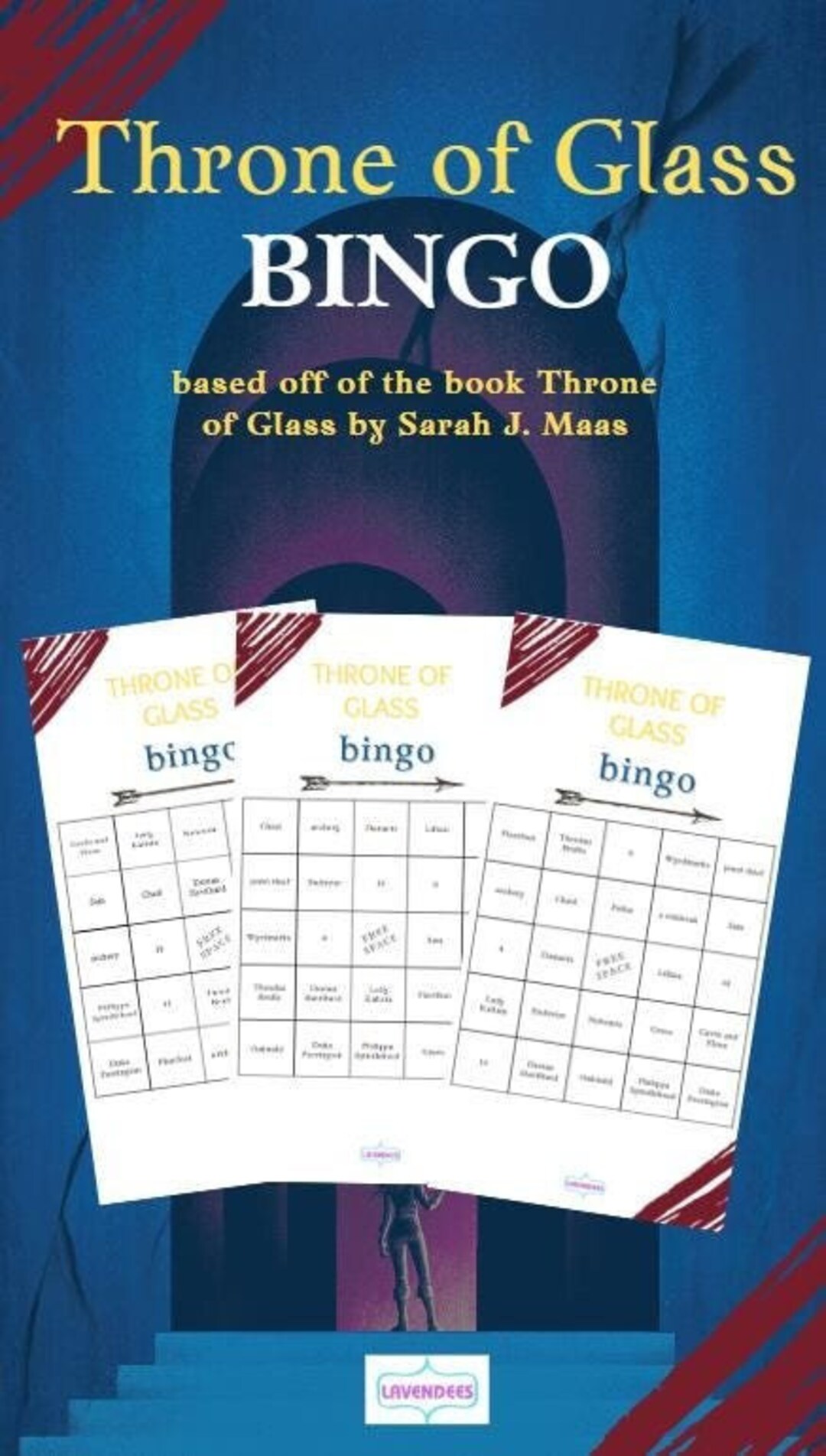 Book Club Bingo Throne of Glass by Sarah J. Maas Bingo Game Gift for ...