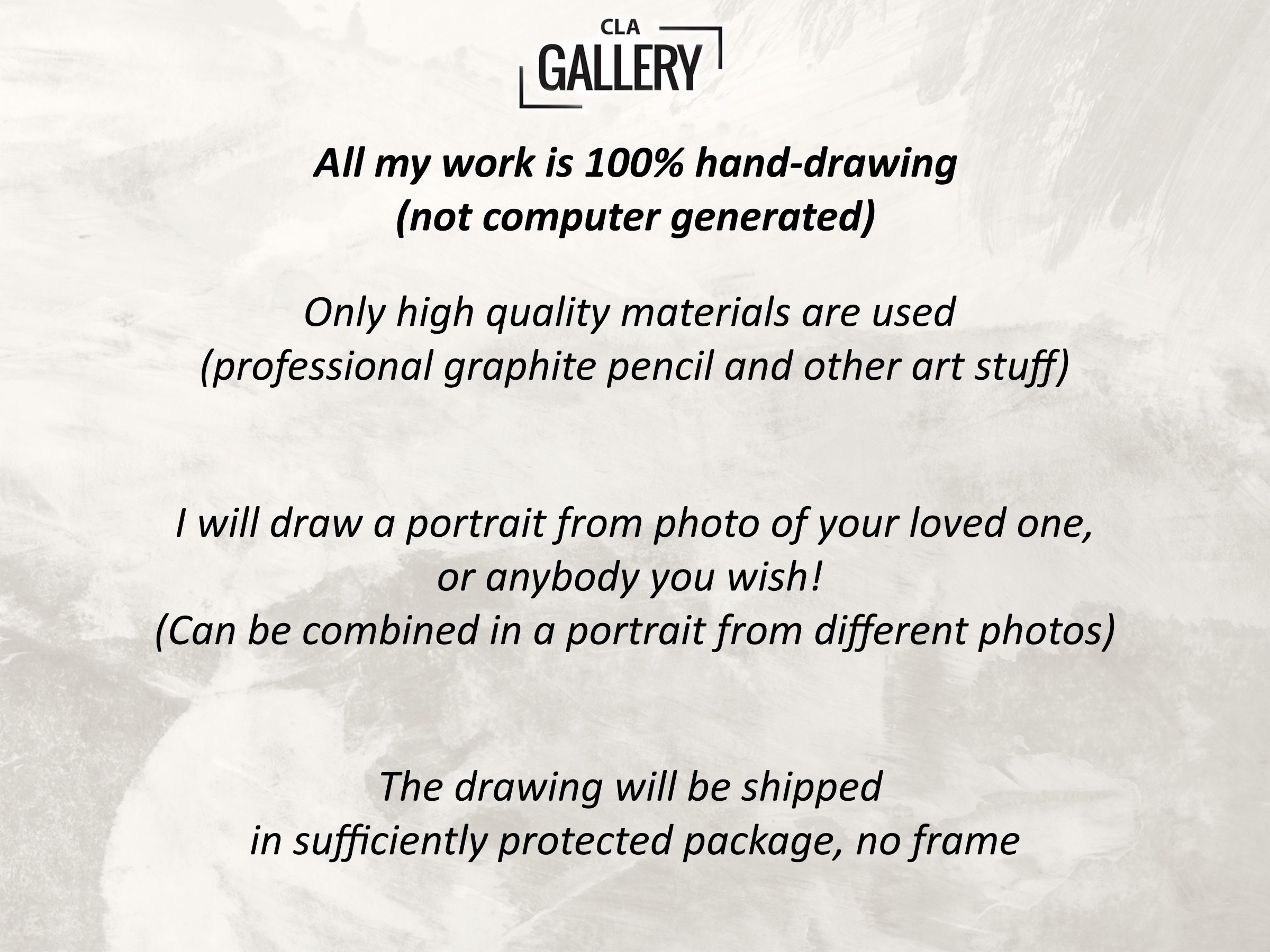 Personalized Pencil Drawing From Photo, Custom Hand-drawn Portrait ...