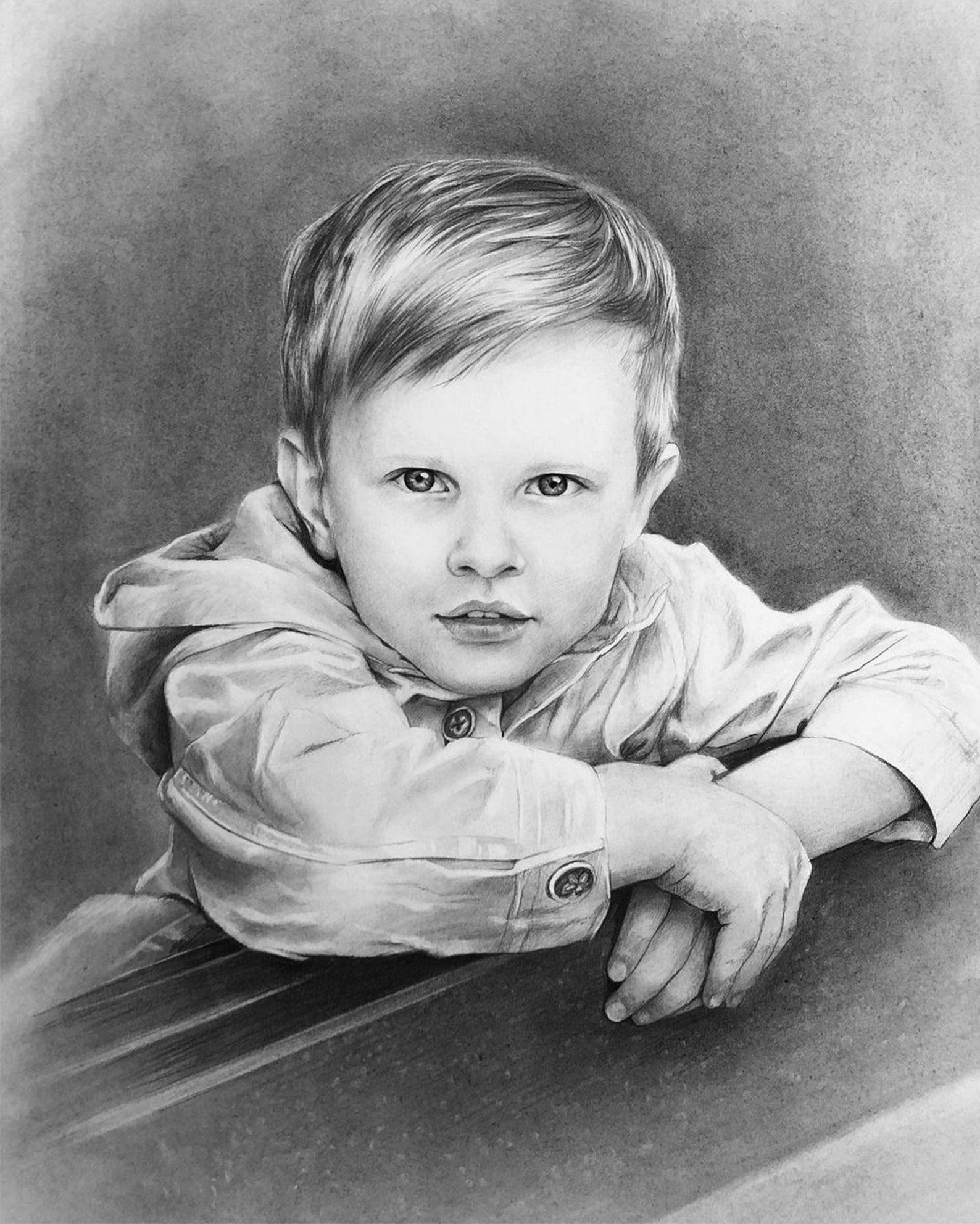 Pencil Portrait From Photo, Children Portrait, Portrait Drawing, Hand ...
