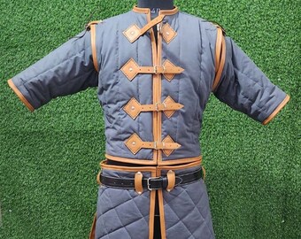 Leather Gambeson - Etsy