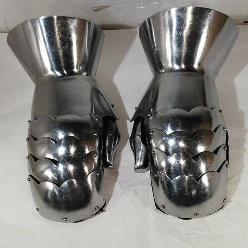 Medieval Gauntlets Steel Mitten SCA LARP 16G Gauntlets - Etsy