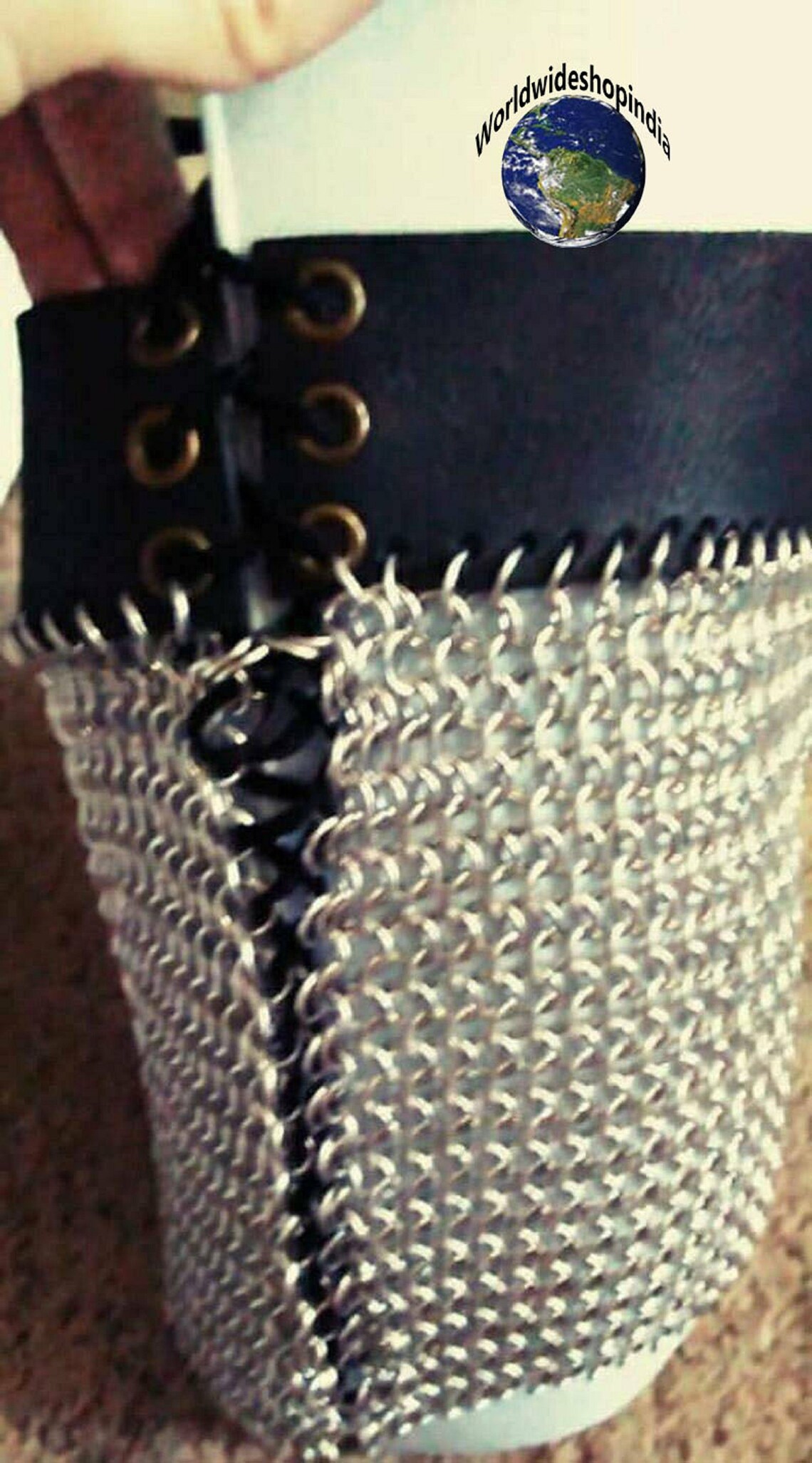 Chainmail Mini Skirt With a Leather Belt and Leather Lacing up - Etsy