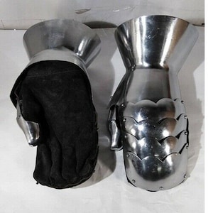 Medieval Gauntlets Steel Mitten SCA LARP 16G Gauntlets Functional ...