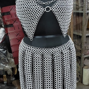 Chainmail Breastplate, Halter Top With Skirt Halloween Gift - Etsy