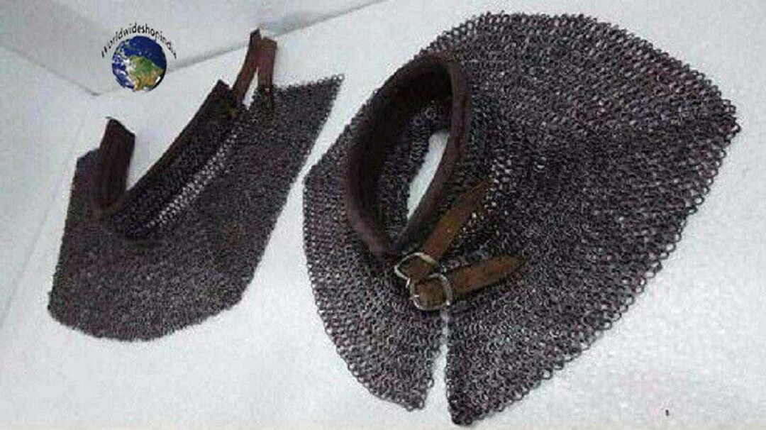 9 MM Flat Ring Dome Riveted,chainmail Collar,neck Protection With ...