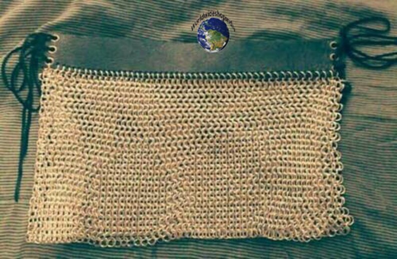 Chainmail Mini Skirt With a Leather Belt and Leather Lacing up - Etsy