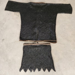 Chainmail Shirt With Skirt Chainmail Champion Front Open Flat Ring ...