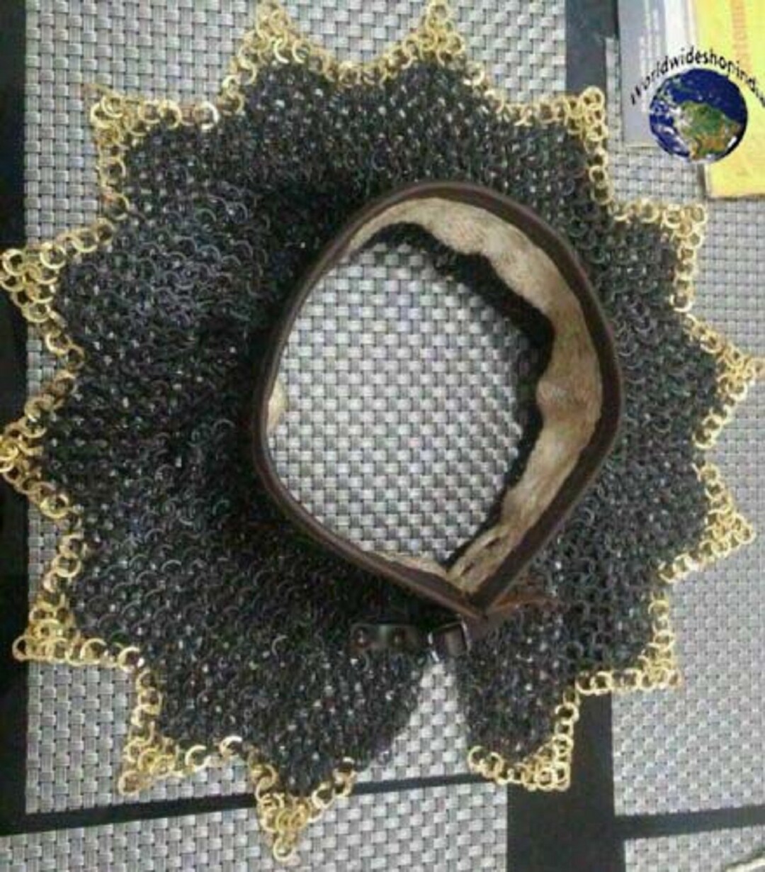 Chainmail Collar neck Protection 9 MM Flat Riveted With - Etsy