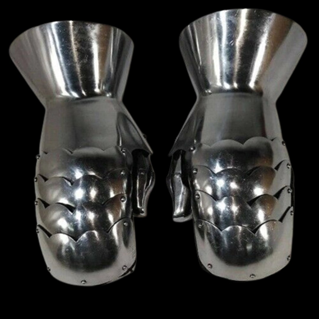 Medieval Gauntlets Steel Mitten SCA LARP 16G Gauntlets Functional ...