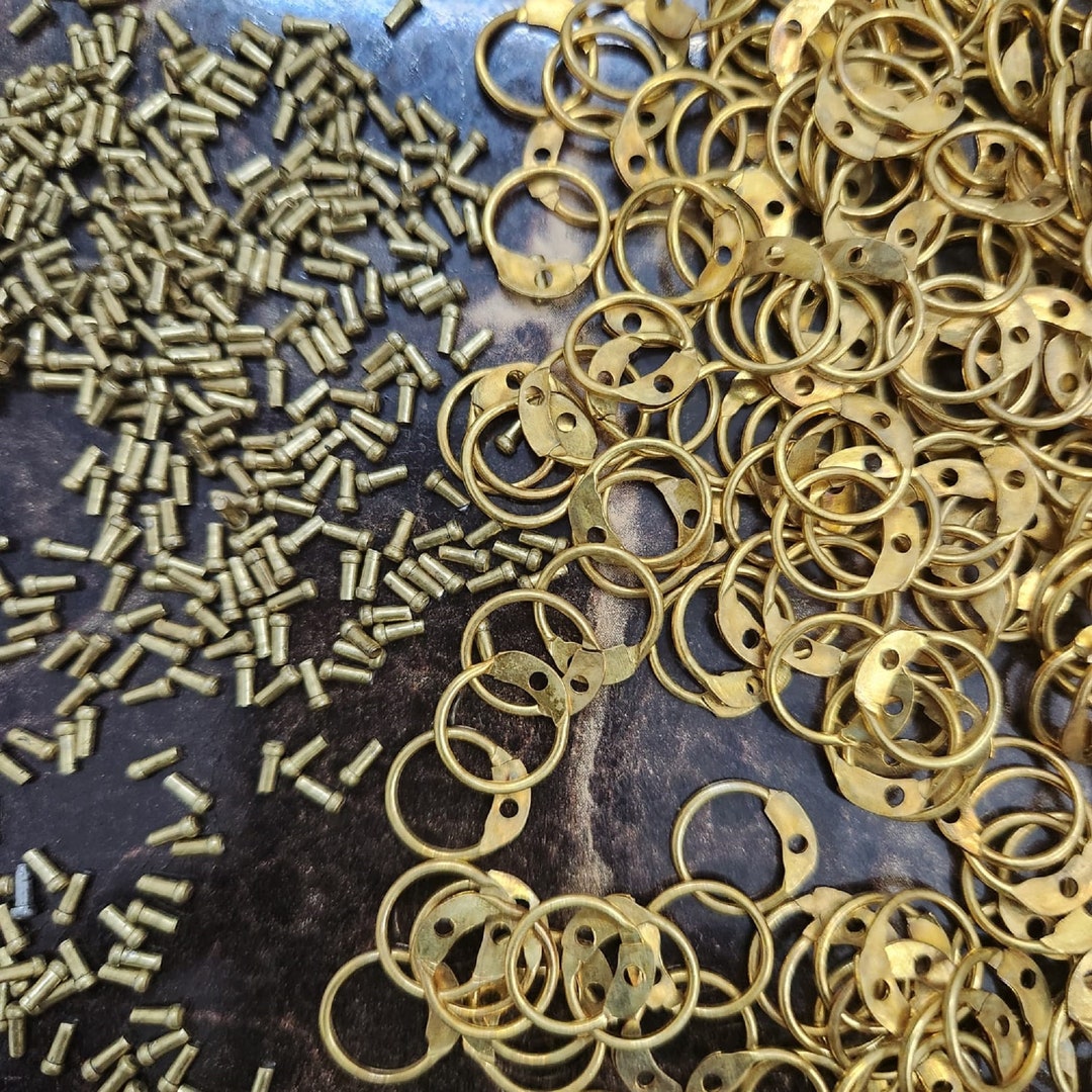 Brass Chainmail Round Rings With Round Riveted Chainmail Loose Rings ...