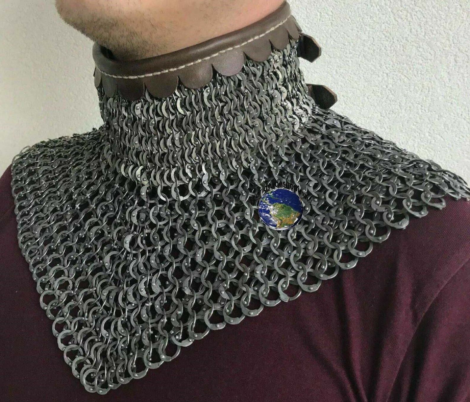 Chainmail Aventail flat riveted with washer Mild steel | Etsy
