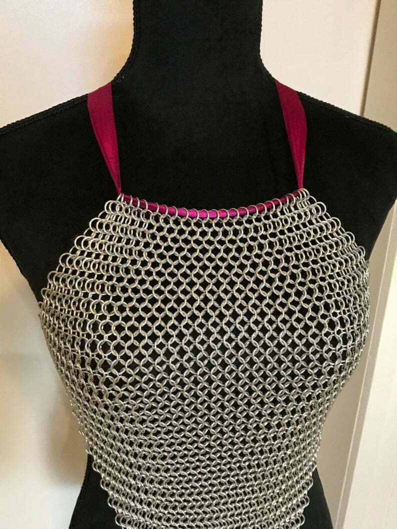 Aluminum Chainmail Halter Girl Viking Cloth D Cup Style - Etsy