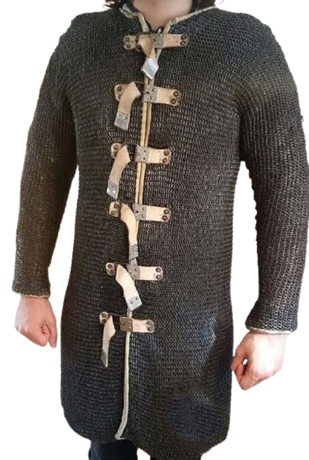10mm Chainmail Shirt, 10mm Flat Riveted With Solid Rings Chainmail ...