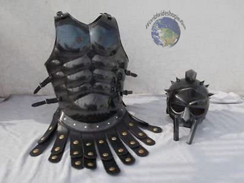 Maximus Gladiator Helmet Medieval Roman Armor Spartan Costume | Etsy