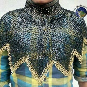 Chainmail Collar neck Protection 9 MM Flat Riveted With - Etsy