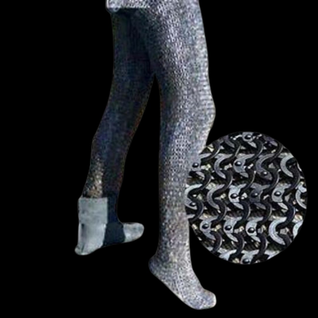 9MM Flat Riveted With Solid Rings Chain Mail Leggings, Chain Mail ...