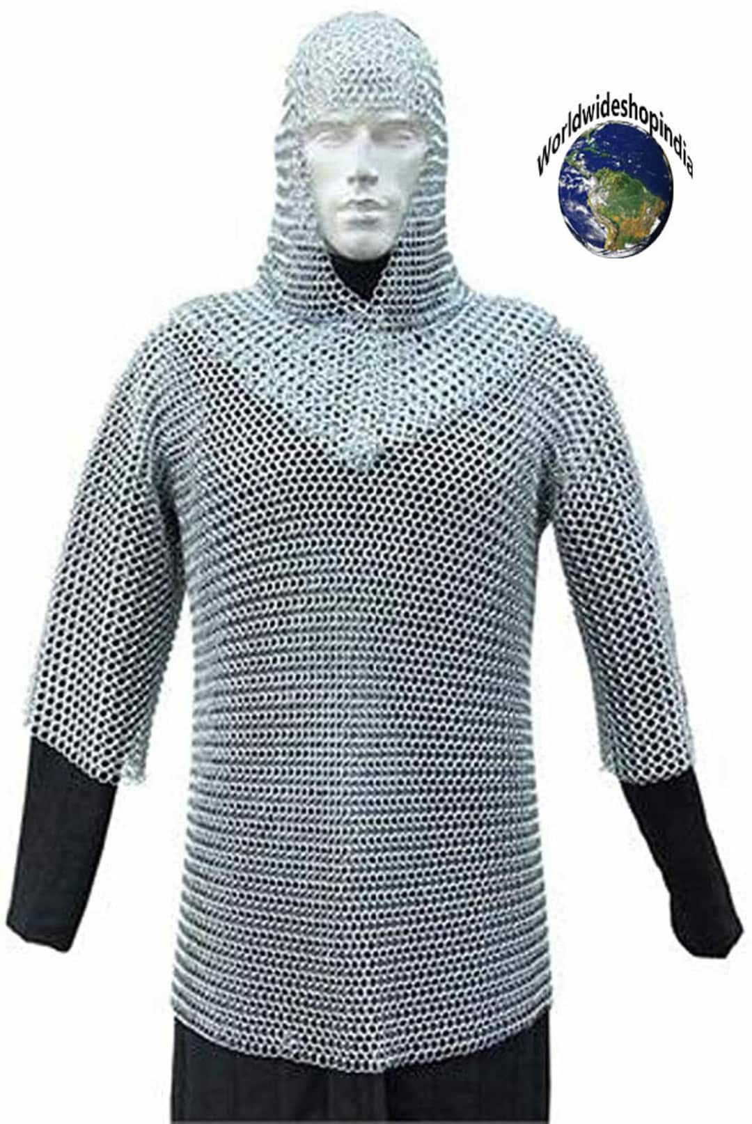 Handmade Medieval Chain Mail Shirt With Coif Armor Set - Etsy