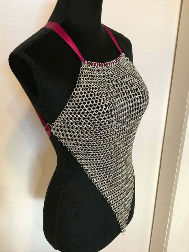 Aluminum Chainmail Halter Girl Viking Cloth D Cup Style - Etsy