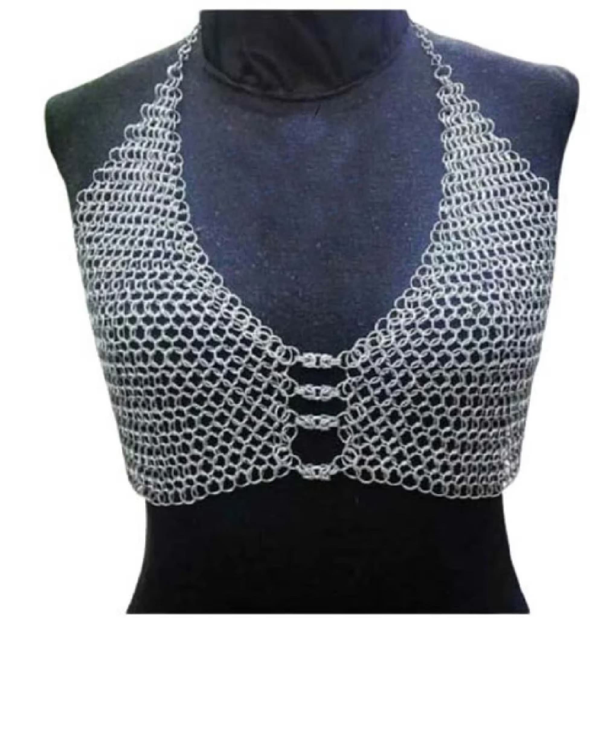 Sexy Aluminium Chainmail Bra Chainmail Top Aluminium Bra - Etsy Canada
