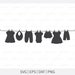 Clothesline silhouette Clothesline SVG Line of Clothes SVG | Etsy