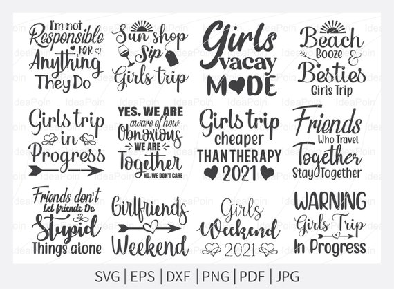 Girls Trip SVG Girls Party Svg Girls Weekend Svg Girls | Etsy