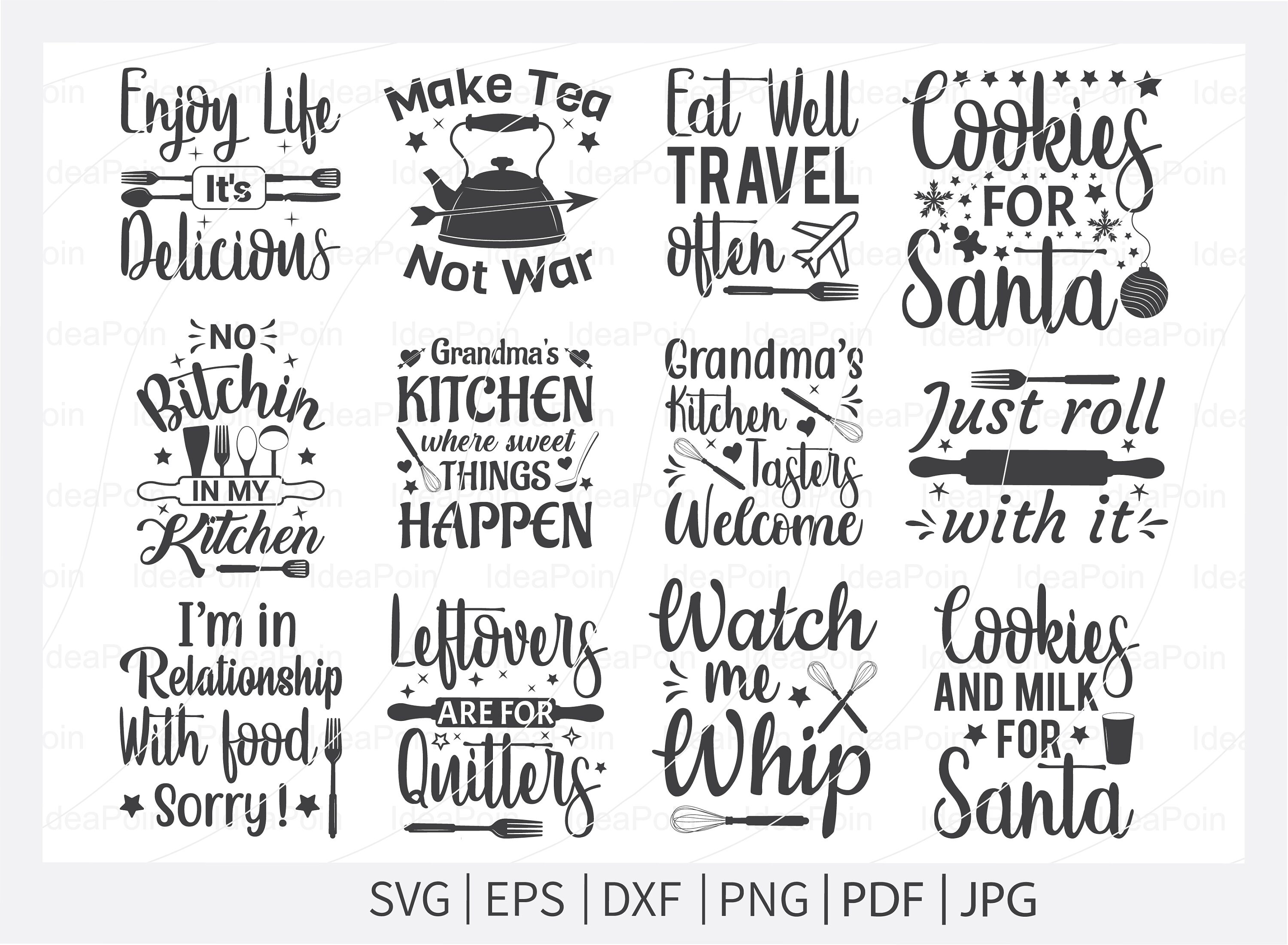 Kitchen Svg Kitchen Bundle Svg Kitchen Quotes Svg Cooking | Etsy