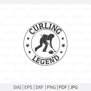 Curling Sport Svg, Curling T-shirt Design, Curling Legend Svg, Curling ...
