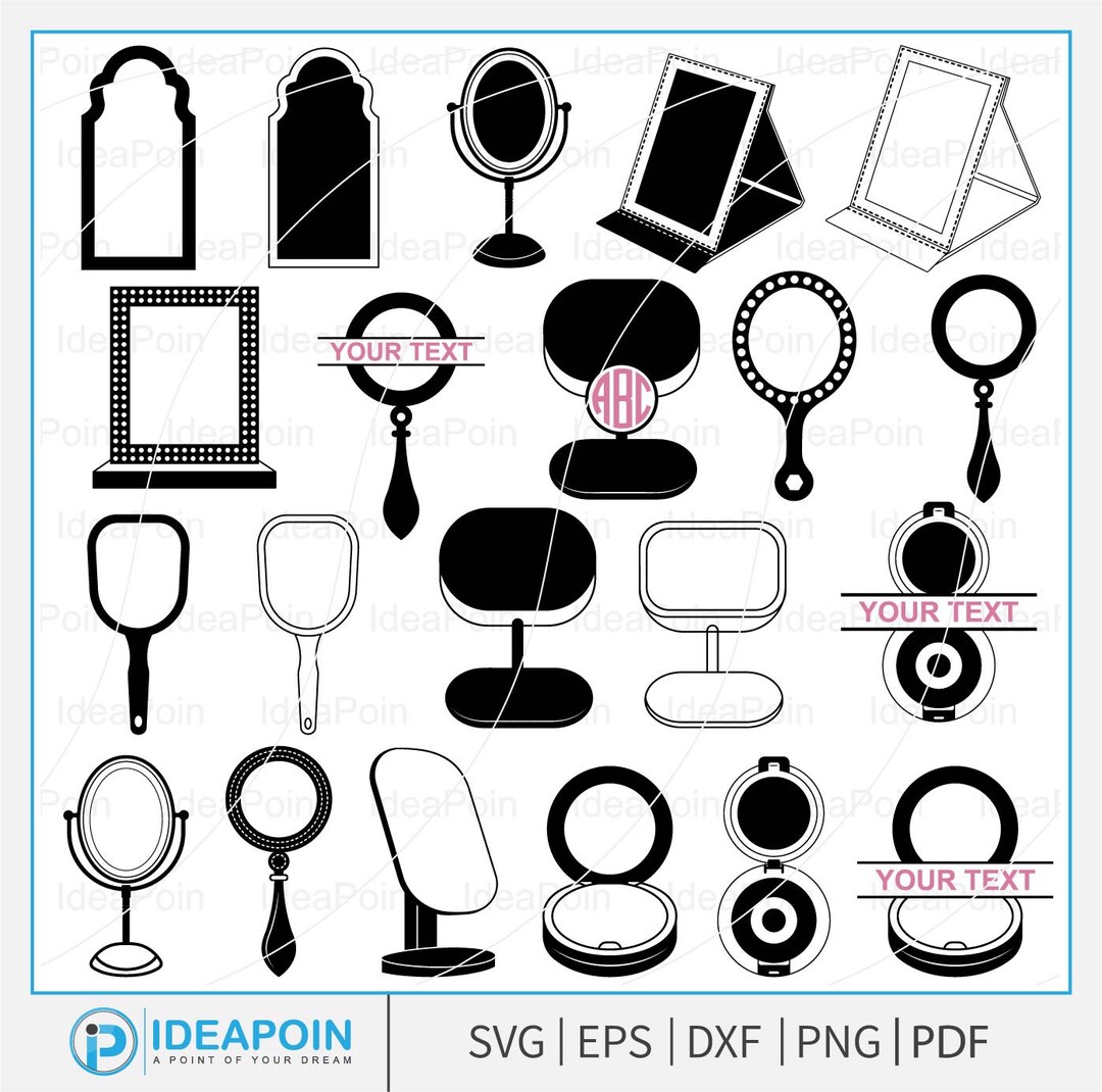 Mirror Svg, Vintage Mirror Svg, Makeup Mirror Svg, Hand Held Mirror PNG ...