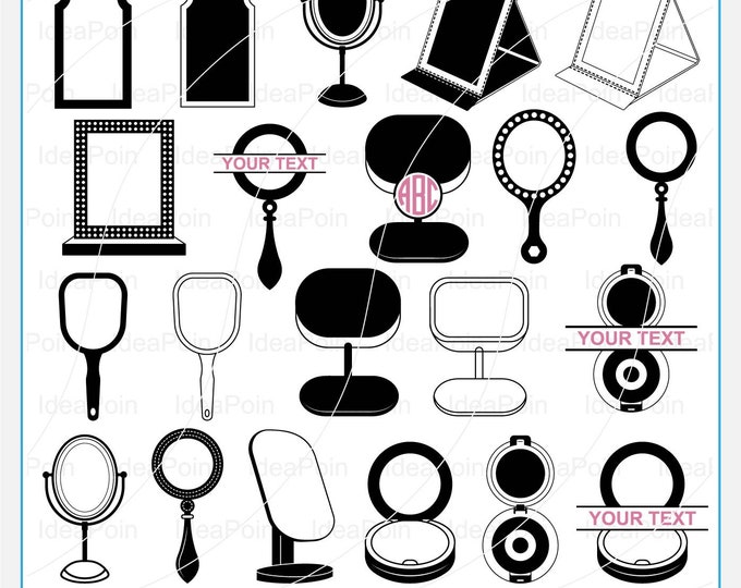 Mirror Outline SVG Mirror Svg Mirror Frame Svg Compact Mirror Svg Hand ...