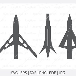 Broadhead Arrows SVG, Broadhead Arrows Silhouette, Archery SVG ...
