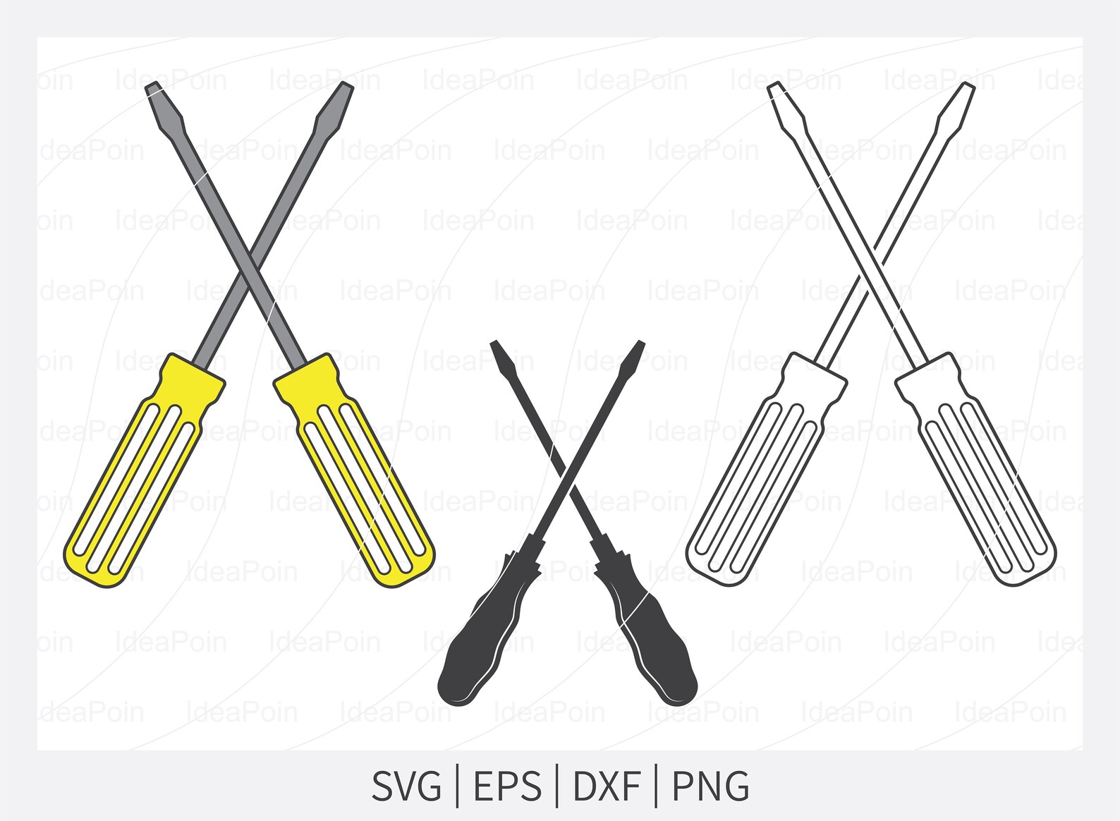 Crossed Screwdrivers Svg Screwdrivers SVG Screwdrivers | Etsy