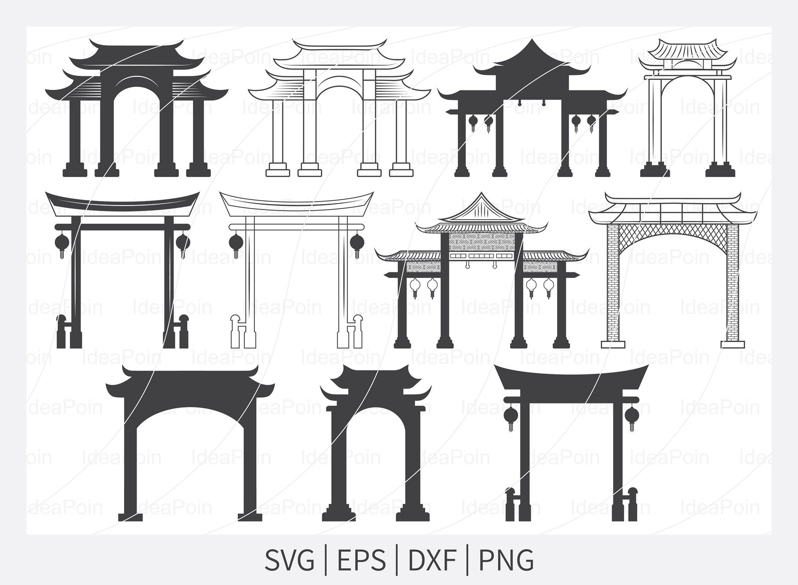 Chinese Gate SVG Chinese Gate Clipart Chinese Gate Bundle - Etsy Canada