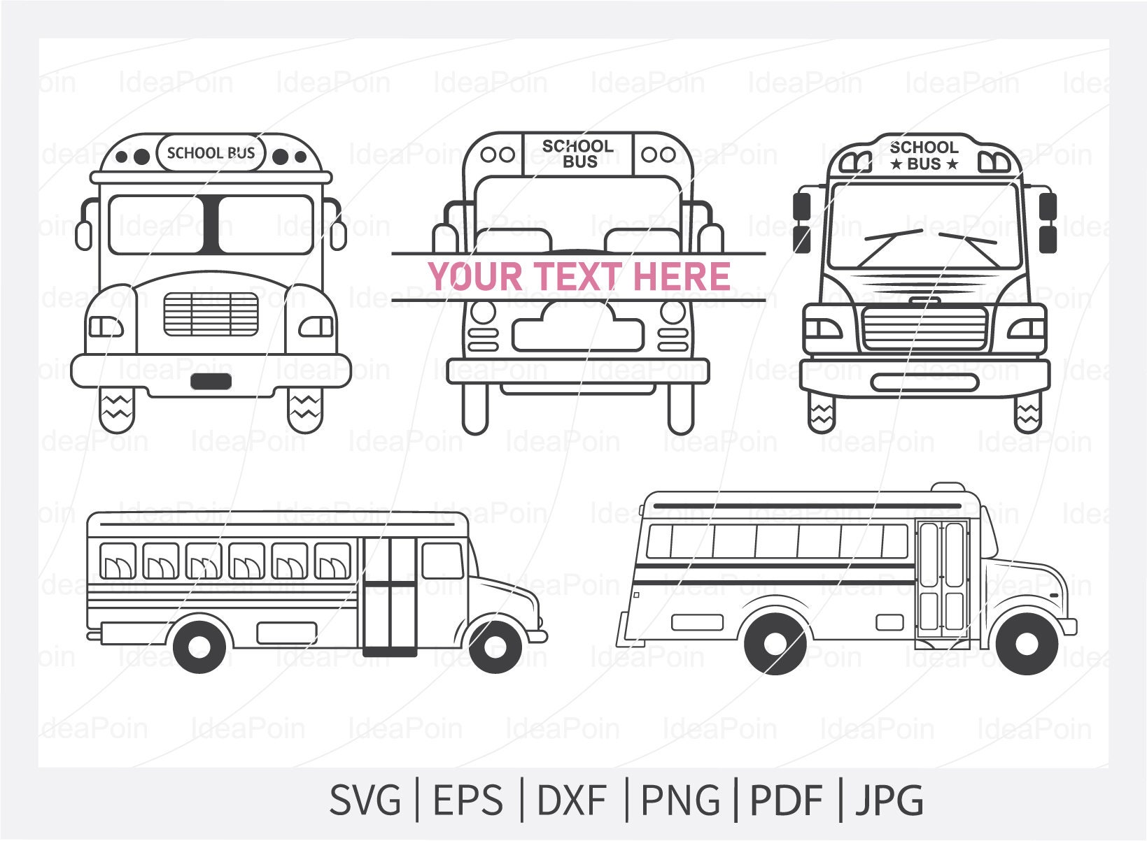 School Bus Svg School Bus Outline Svg School Bus Clipart - Etsy UK