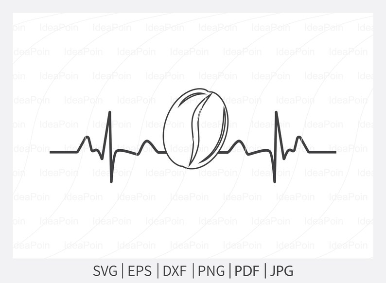 Coffee Heartbeat SVG Heartbeat Svg Coffee Svg Coffee | Etsy