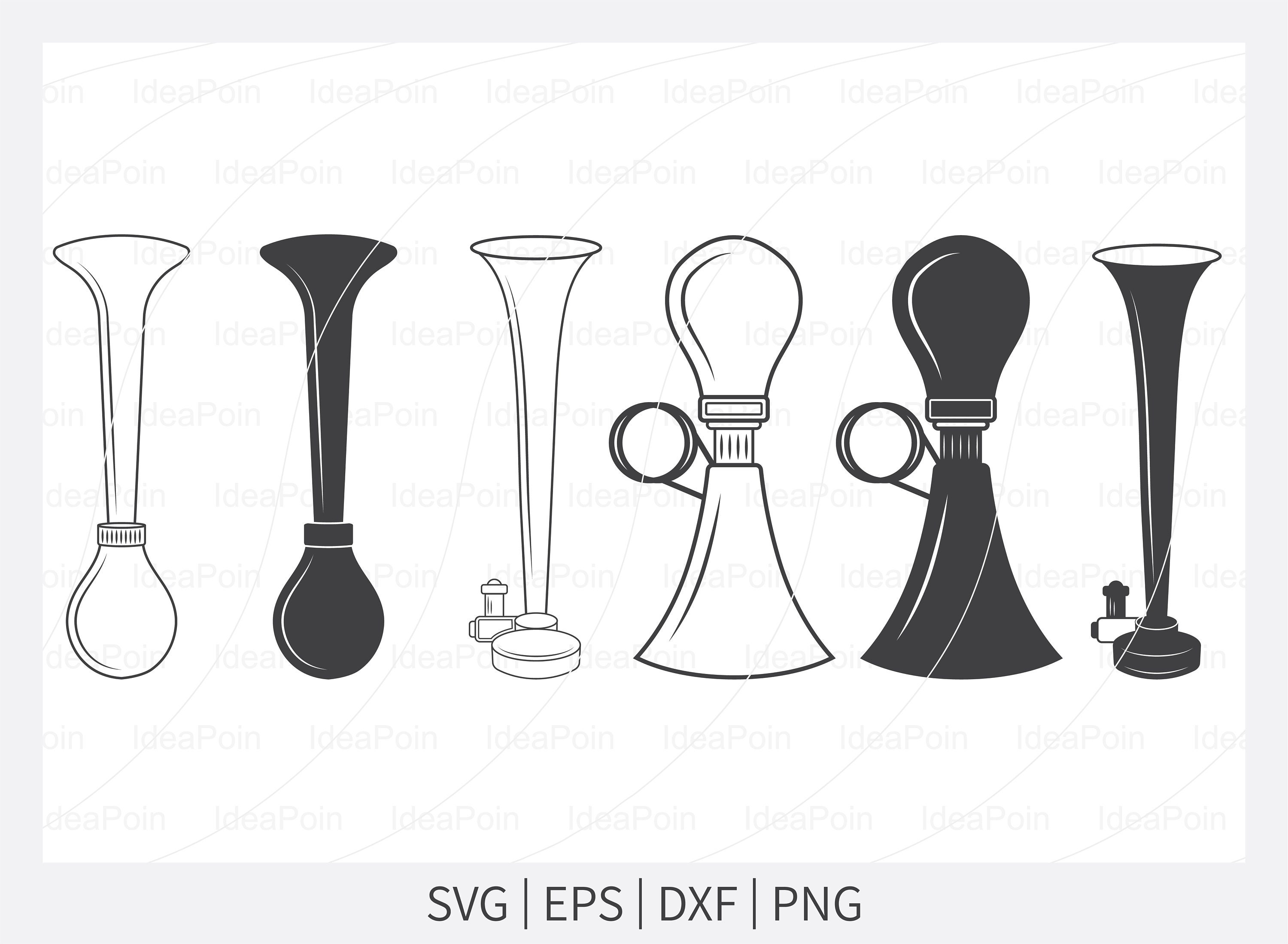 Horn Svg Horns Silhouette Air Horn Svg Bicycle Air Horn - Etsy Canada