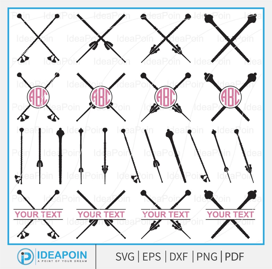 Drum Major Baton Svg, Drum Major Baton Monogram, Marching Band SVG ...