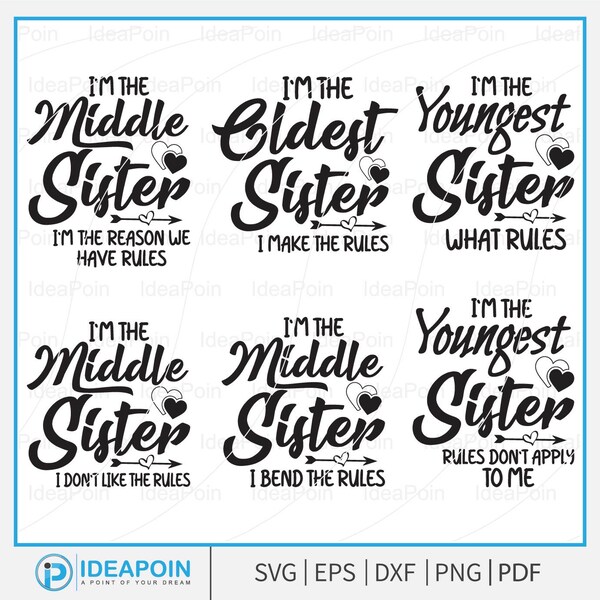 Sisters Svg - Etsy