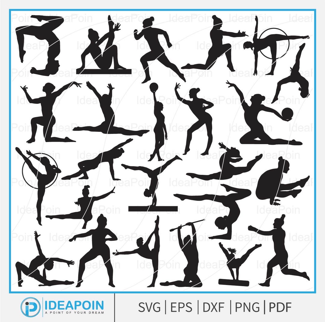 Gymnastics Svg, Sport Athlete Girl, Gymnastics Svg Bundle, Gymnast Png ...