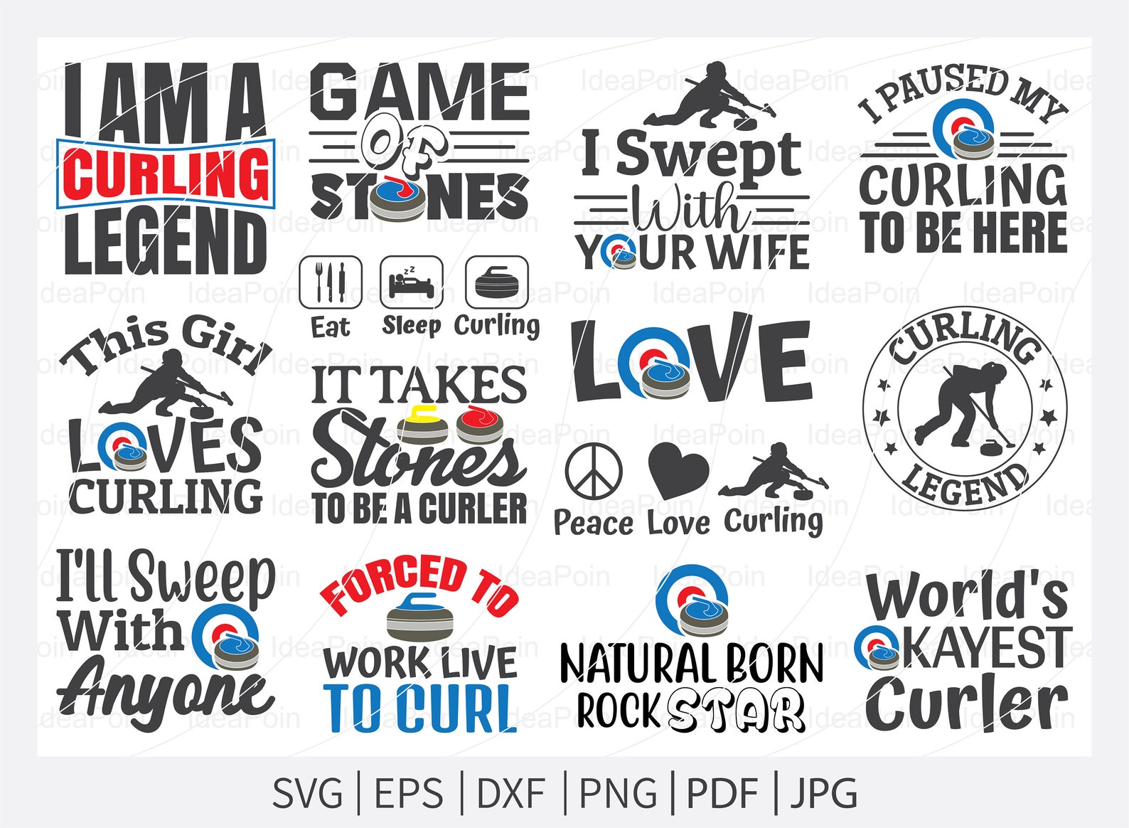 Curling Sport Svg Curling T-shirt Design Curling Legend Svg - Etsy