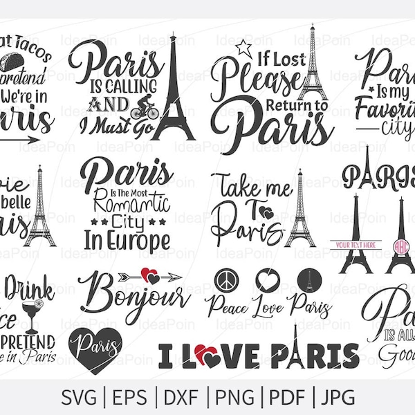 Paris Svg - Etsy