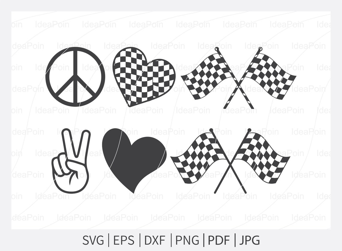 Racing Svg File Racing Flags Svg Racing Heartbeat Svg Peace - Etsy