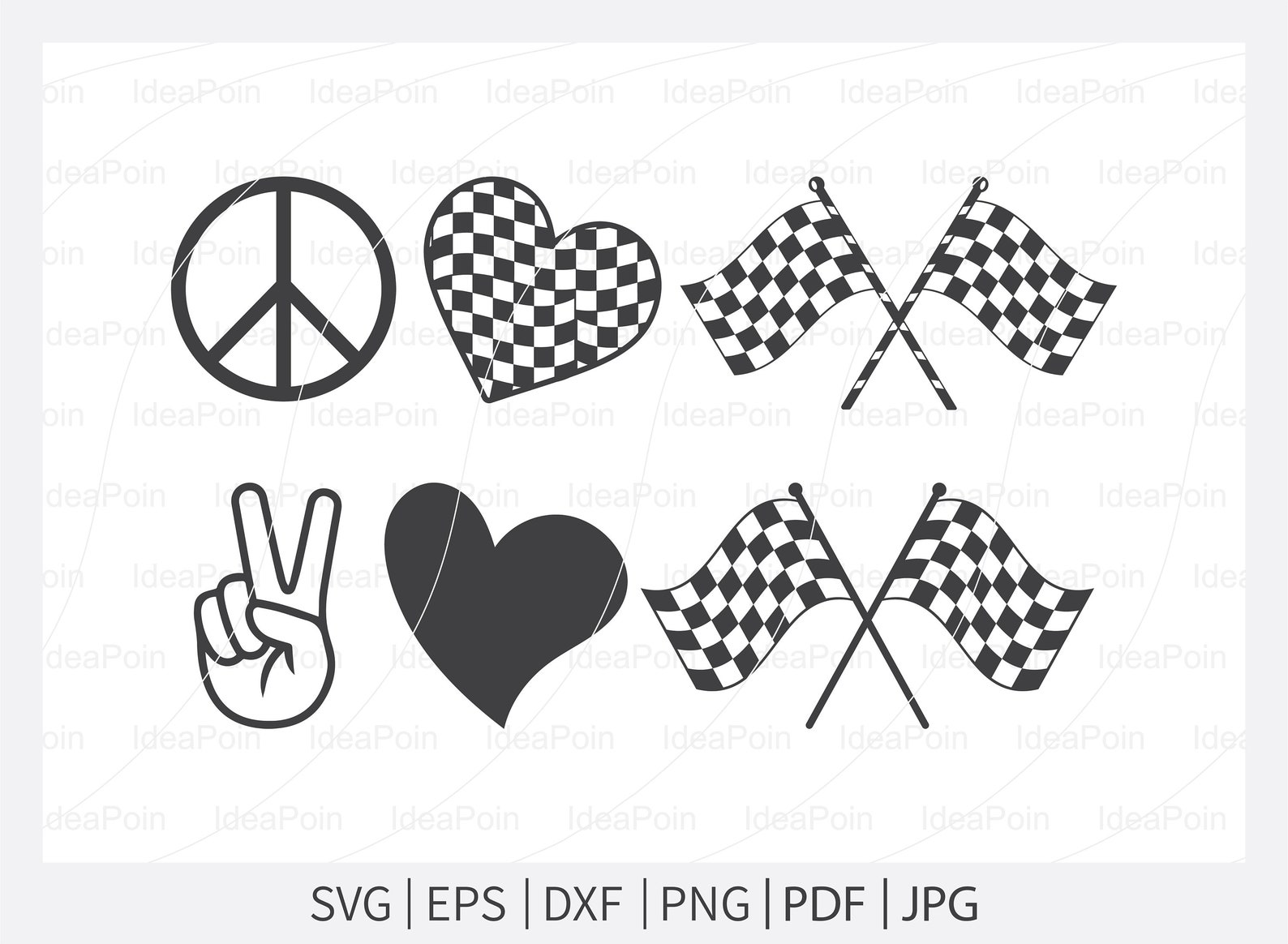 Racing Svg File Racing Flags Svg Racing Heartbeat Svg Peace - Etsy