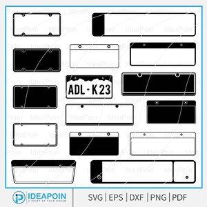 Car License Plate Svg, Car License Plate Silhouette, License Plate ...