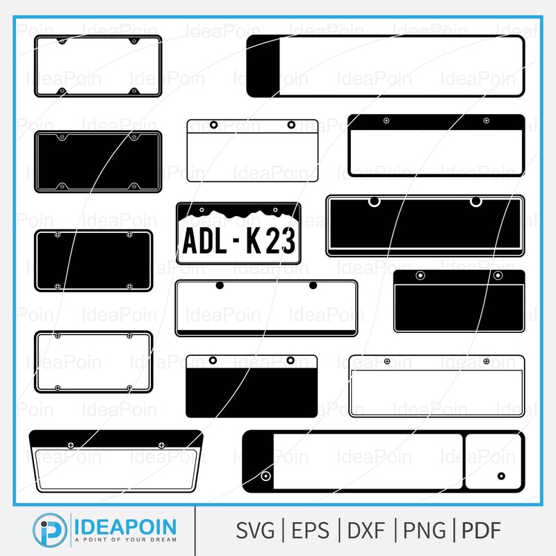 License Plate Svg - Etsy