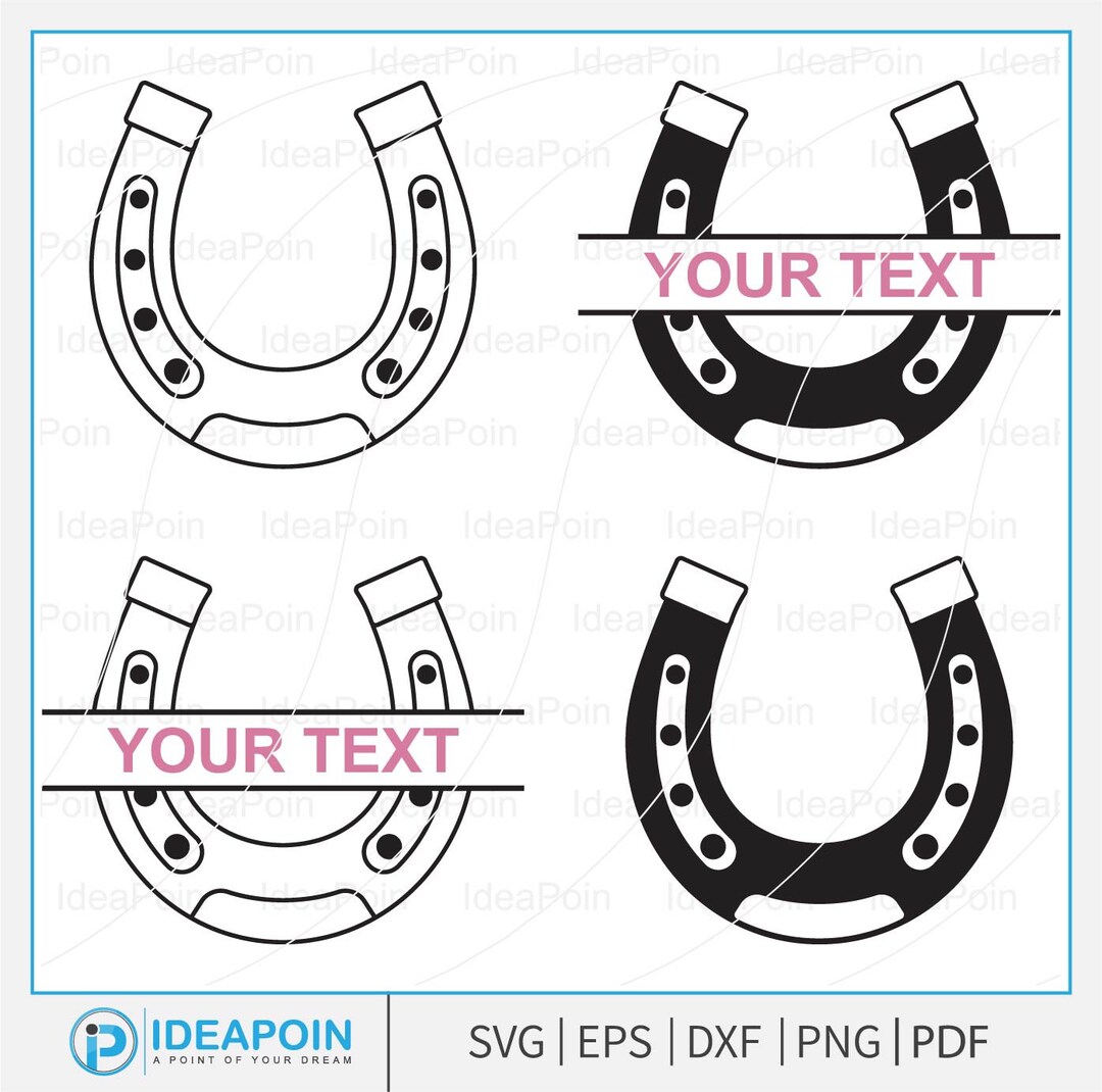 Horseshoe Svg, Horseshoe Outline, Horseshoe Horseshoe Split Monogram ...