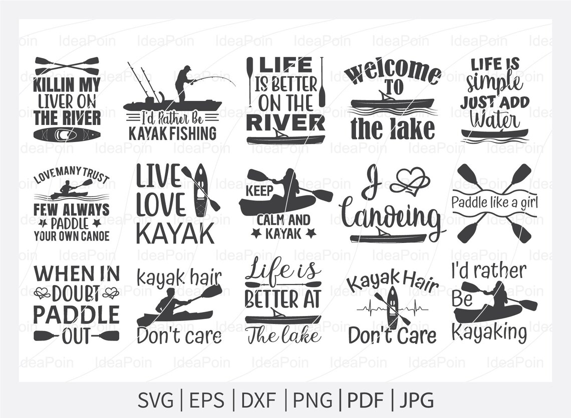 Kayak Bundle Svg Love to Kayak Kayak Svg Kayak Vector - Etsy