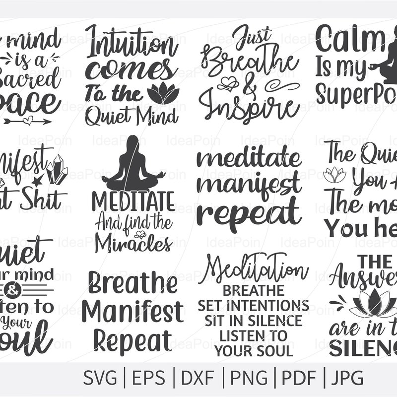 Meditation Svg - Etsy