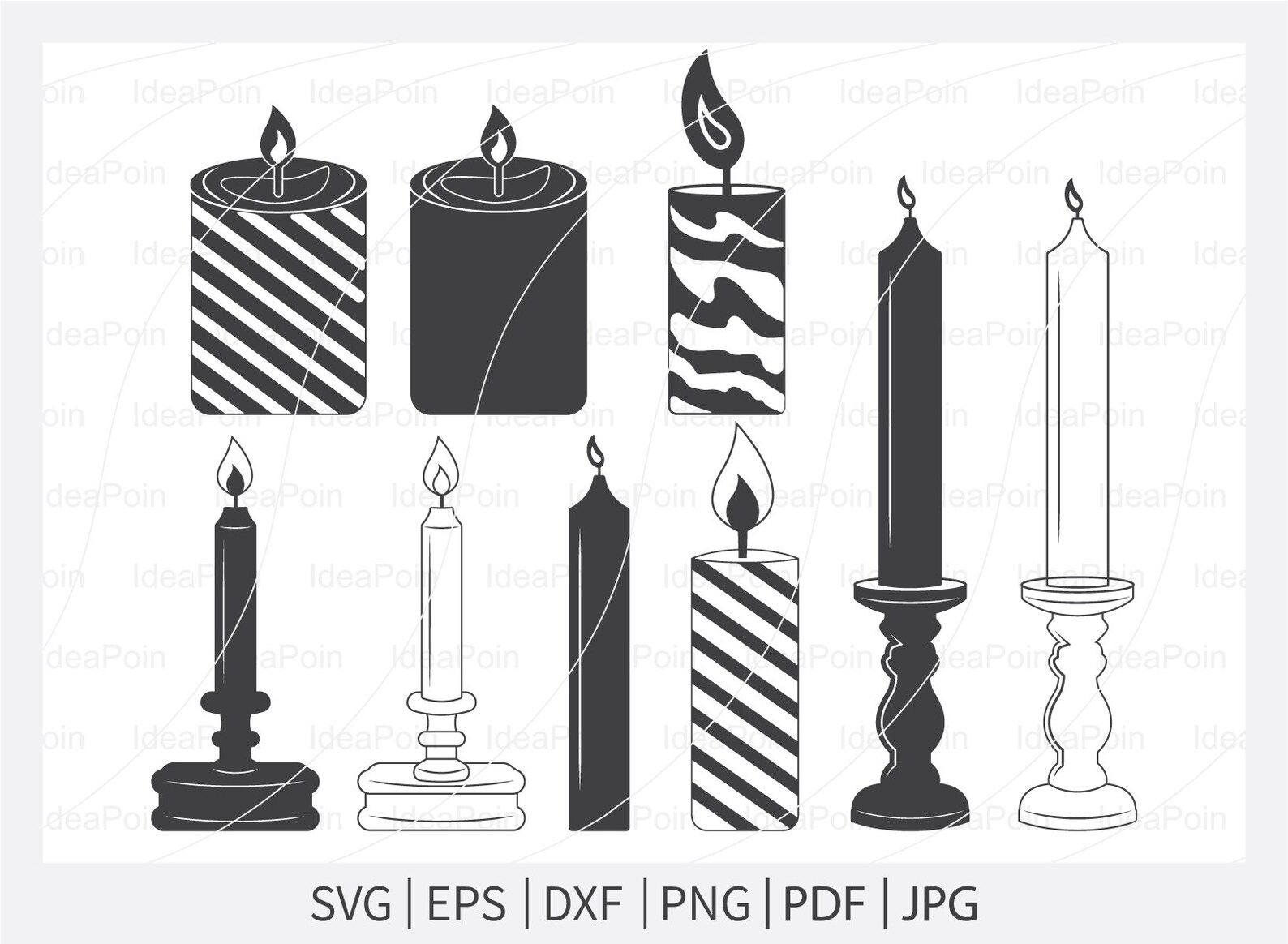 Candle Svg Candle Svg Bundle Wax Candle Svg Candle Clipart - Etsy